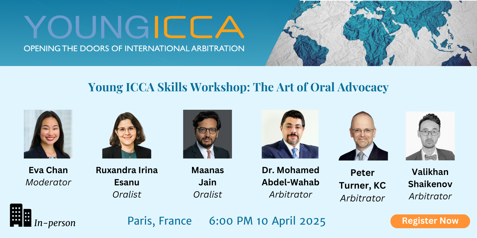 Young ICCA Workshop on Oral Advocacy | Young ICCA